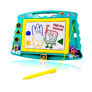 SpongeBob Squarepants Magnetic Drawing Board with Stylus and 3 Stamps, for Boys or Girls