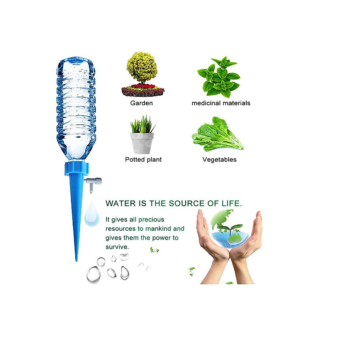 UGA Automatic Plant Watering Device 16 Packs, Plant Water Dispenser, controllable Automatic Watering Device, Outdoor Indoor Flower Pot Drinker