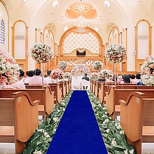 Wedding Decorations Aisle Runner for Wedding Ceremony Royal Blue Velvet Aisle Runner 15FTx2FT Party Runner Aisle Outdoor Aisle Hallway Wedding Runner for Bridal Shower Indoor Church Aisle Carpet