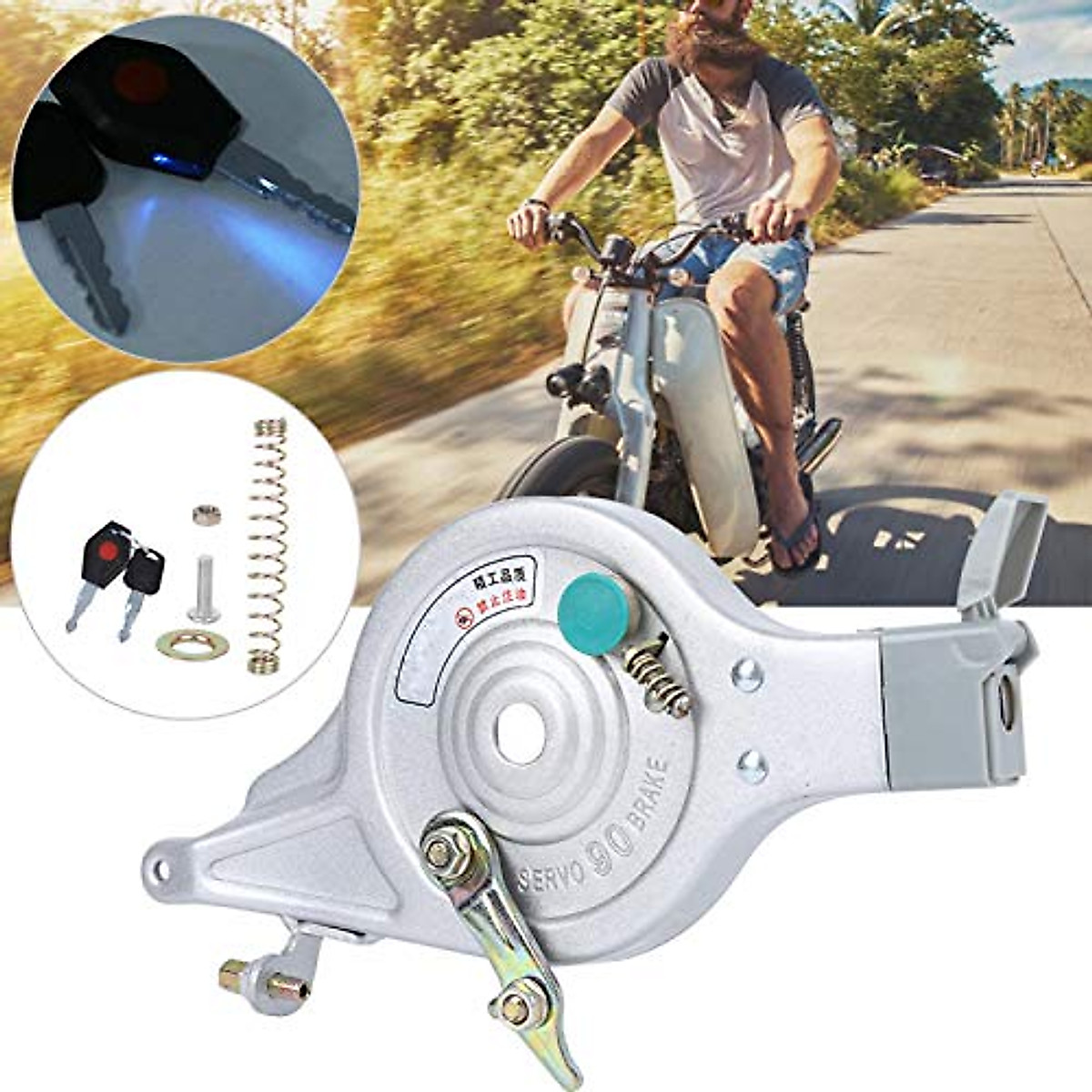 Bicycle Lock, Electric Bike Modified Parts, High Carbon Steel Bicycle Modified Parts Accessory Electric Bike Accessory for Electric Bike modifie Rise Brake Safe