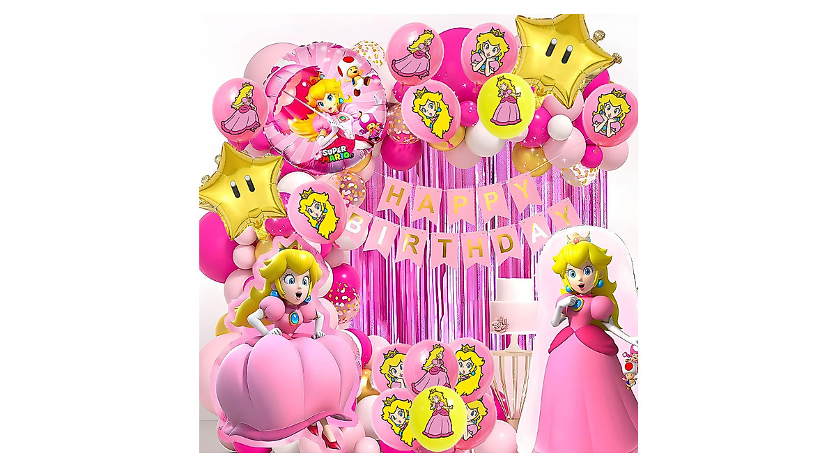 Princess Peach Balloon Party Set - Best Mario-Themed Decorations