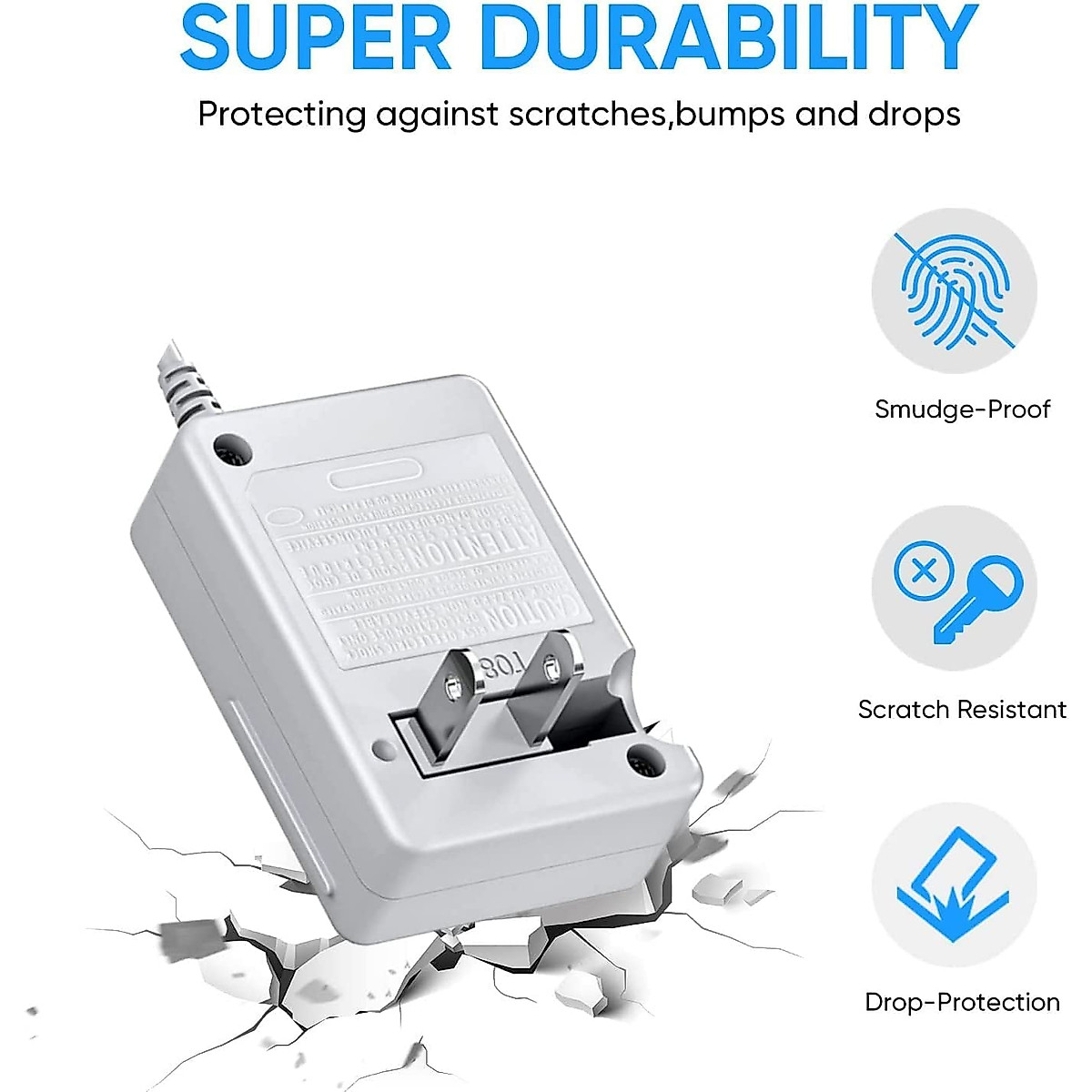 3DS Charger, 4 Stylus Pen 3DS Charger Compatible with Nintendo 3DS/ DSi/DSi XL/ 2DS/ 2DS XL/New 3DS XL 100-240V Wall Plug Adapter