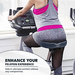 X WING New-Age Noseless Bike Seat Cushion for Men & Women - Extra Padding & Wide - Suitable for City, Electric, Stationary Bikes - Compatible with Peloton Bikes – Wide WINGed Bike Seat with Cushion