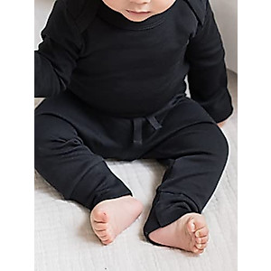 Colored Organics Baby and Kids Unisex Organic Cotton Cuz Jogger Pants - Black - 3-6M