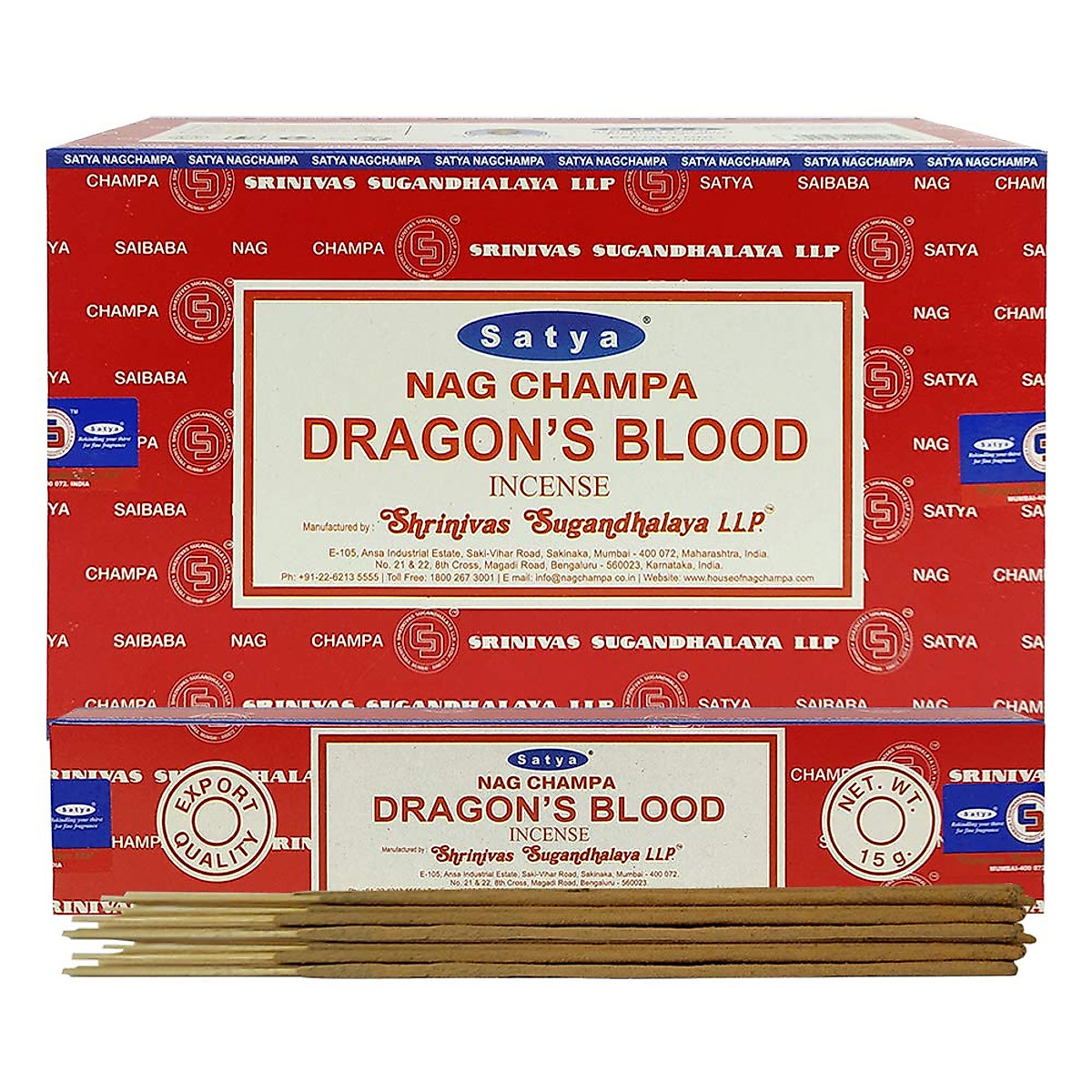 Dragon's Blood Incense Sticks and Incense Stick Holder Bundle Insence Insense Satya Incense