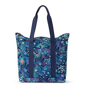 Sakroots Fairfax Tote in EcoTwill, Double Shoulder Straps, Royal Blue Seascape