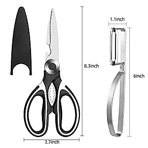 Kitchen Scissors Set ,SinYe Kitchen Scissors with Peeler