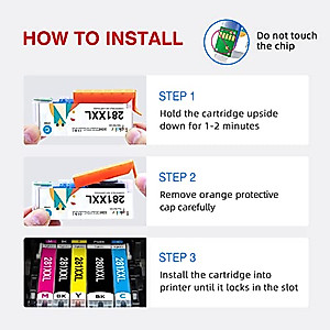 Topkolor 280XXL 281XXL Ink Cartridge Compatible for Canon 280 281 Ink for Printer TR8520 TS6320 TS6120 TR7520 TS6220 TS8120 TS8220 TS9120 TS9520 5 Pack(PGBK Black C M Y)