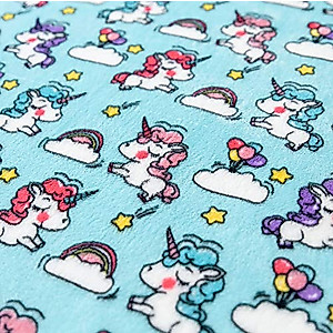 Coosey Unicorn Fleece Baby Blanket Printed Thick Soft Lightweight Cozy Warm Plush Minky Baby Blanket for Toddler Newborns Kids, 30" X 40"