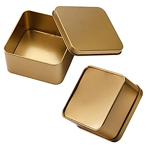 Peohud 20 Pack Tin Boxes with Lids, Empty Metal Tins, Portable Storage Metal Tin Container Organizer for Cookie, Candy, Treats, Gifts, Favors and Crafts