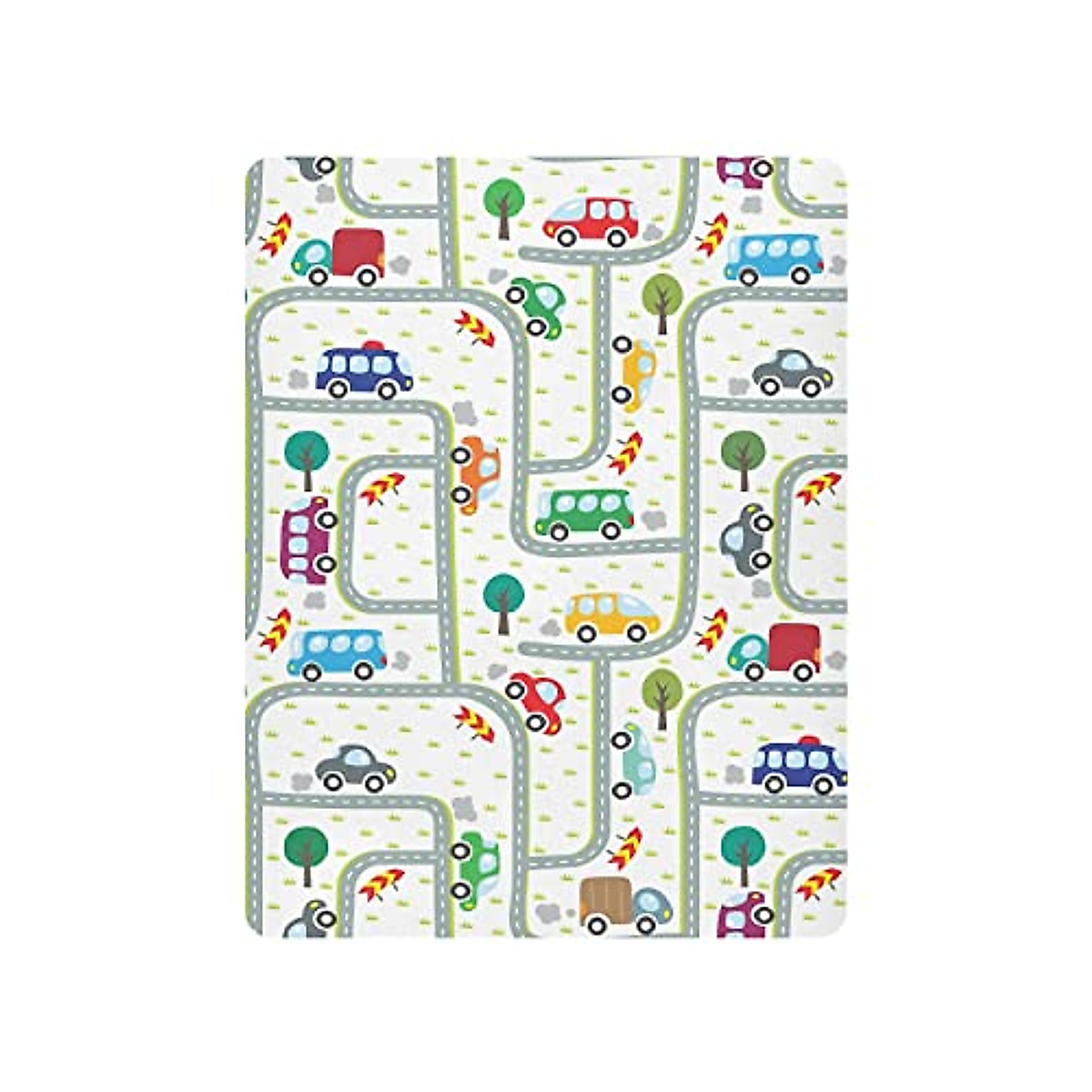 Cartoon Car Crib Sheets for Baby Soft and Breathable Baby Crib Sheets Machine Washable Playard Fitted Sheet for Boy Girl