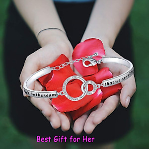 POTIY Team Gift for Boss Coach Manager Team Mom We Wouldn't Be the Team That We Are Without You Bracelet Thank You Gift for Team Coach (BR-Silver)