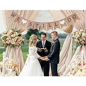 We Still Do Burlap Banner - Anniversary Party Decorations, Anniversary Banner, Wedding Anniversary Party Decorations Supplies, Photo Prop, Vow Renewal Banner