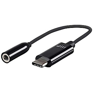 Monoprice 133044 USB-C to 3.5mm Auxiliary Audio Adapter Black For Google Pixel 2/XL, Moto Z/Z2, Essential PH-1, LG, HT And More