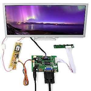 VSDISPLAY 12.3" 12.3 inch 1280X480 LCD Screen LQ123K1LG03 with HD-MI VGA 2AV LCD Controller Board,industrail LCD fit for Machines/DIY displays/Car Monitor Gauge Cluster