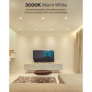 Sunco 4 Pack Retrofit LED Recessed Lighting 4 Inch, 3000K Warm White, Dimmable Can Lights, Baffle Trim, 11W=60W, 660LM, Damp Rated - ETL