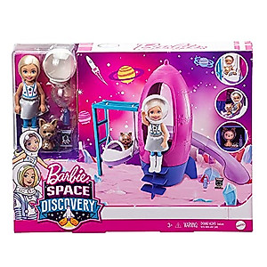 Barbie Space Discovery Chelsea Doll & Rocket Ship-Themed Playset with Puppy