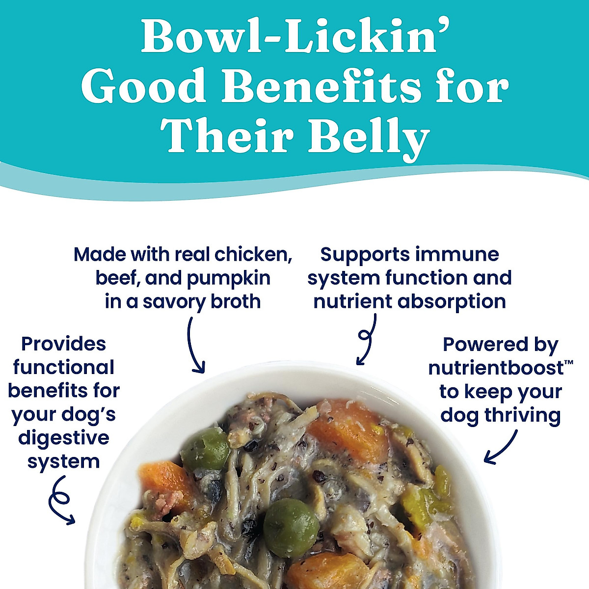 Solid Gold Wet Dog Food Topper & Meal Cups - All Ages, Puppy & Senior Wet Dog Food Small Breed & Large Breed, Sensitive Stomach Wet Dog Food - for Digestion, Chicken, Beef & Pumpkin, 3.5oz Pack of 6