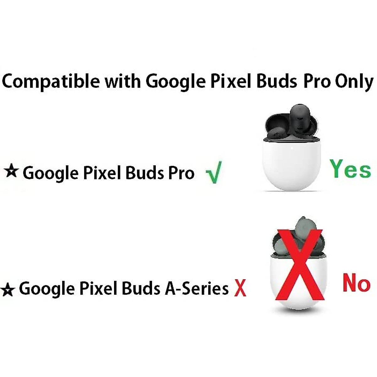 BLLQ Memory Foam Ear Tips Compatible with Google Pixel Buds Pro Replacement Ear Tips, Perfect Noise Cancellation, Fit in Case, S/M/L 6 Pairs Foam Tips Black (Foam PP6PB)