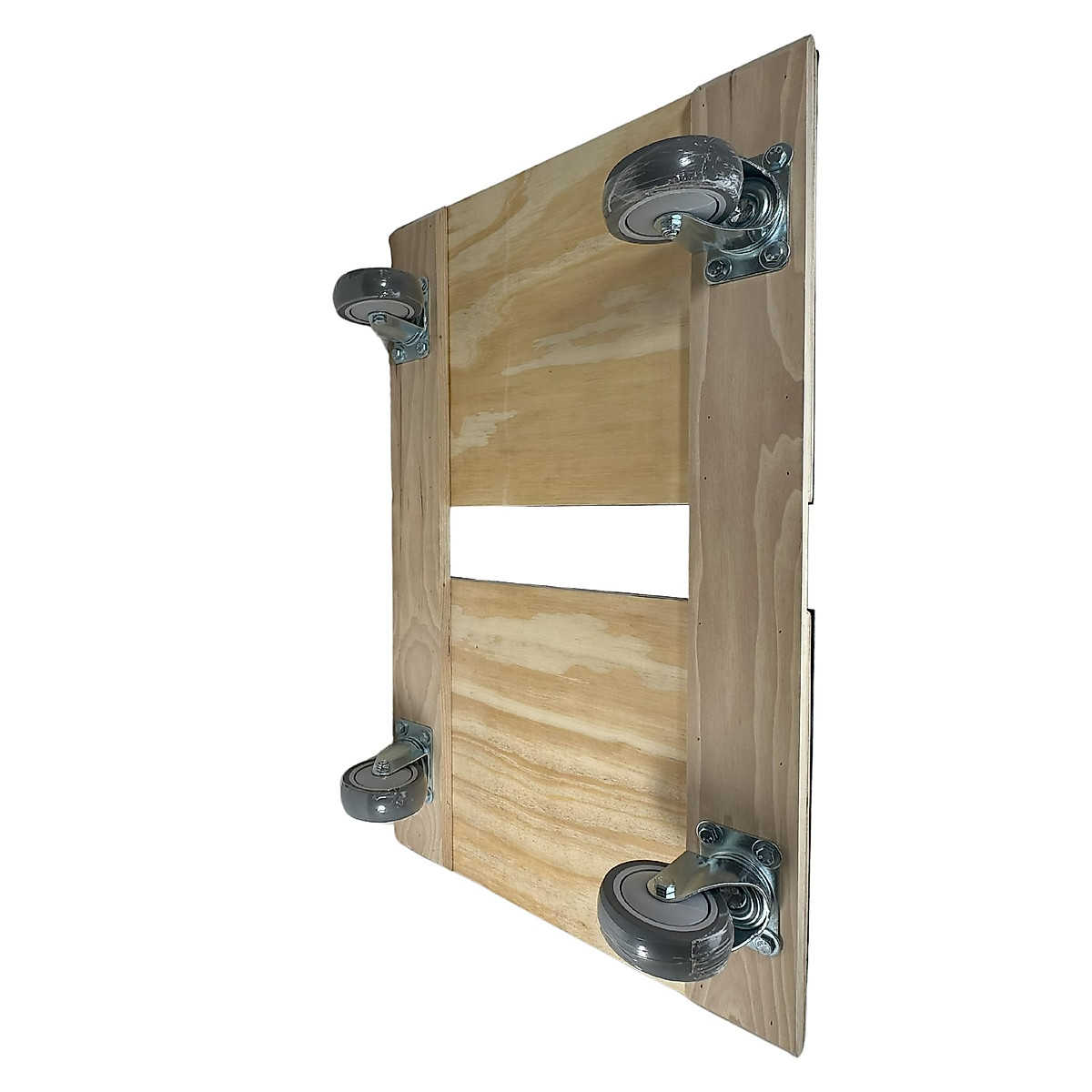 Generic Commercial Four Wheel Dolly Cart 19 in x 32 in 1,200 lbs. Capacity, Black, Brown, 1SFDV2