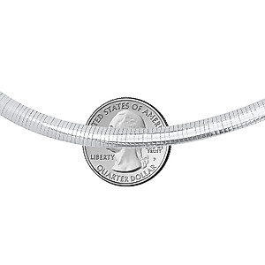 Savlano 925 Sterling Silver 6MM Italian Solid Flat Omega Chain Necklace for Women - Made in Italy Comes With a Gift Box (16)