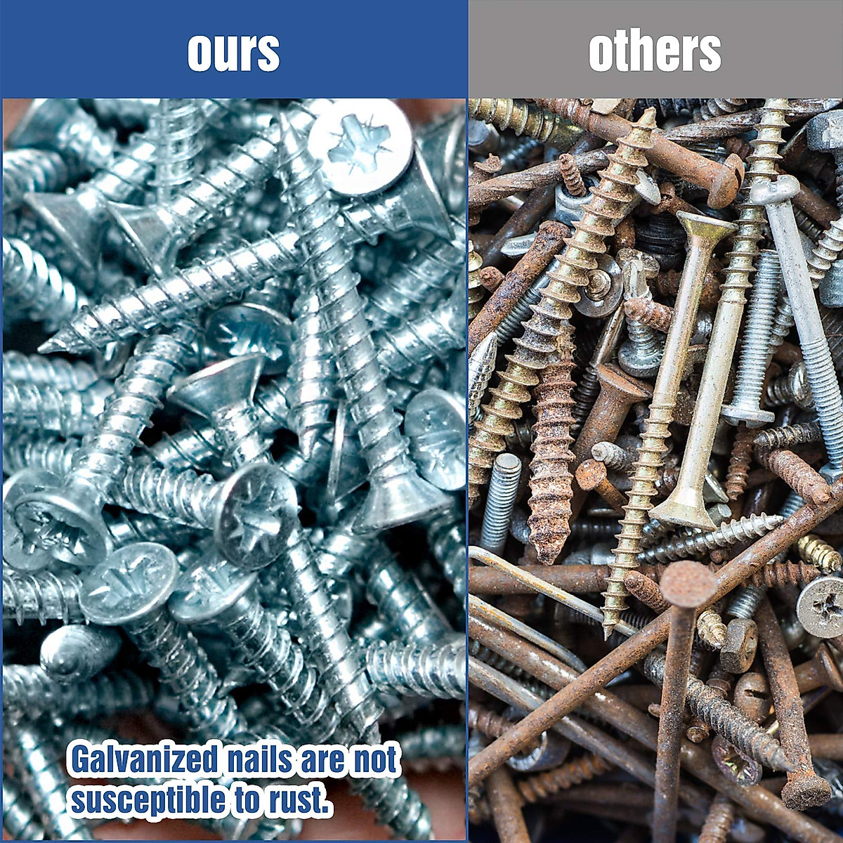 Hongway 230pcs Wood Screws Assortment Kit, Flat Head Wood Screws Set, Zinc Plated Steel, Self Tapping Screws, Drywall Screws Assortment, Assorted Wood Screws, Assorted Screws(7 Sizes)