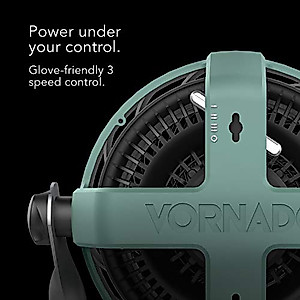 Vornado EXO51 Heavy Duty Air Circulator Shop Fan with IP54 Rated Dustproof and Water-Resistant Motor, Green, CR1-0389-17