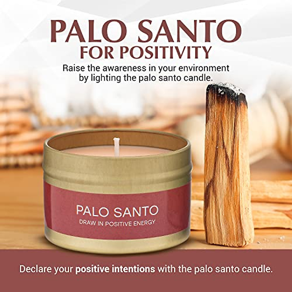 Almeara Space Cleansing Kit Sage Candle and Palo Santo Candle Set 3.7oz Each - 100% Soy Wax Candles with Concentrated Essential Oil - Cleanse Negative Energy - Restore Positive Vibrations