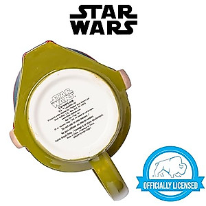 Silver Buffalo Star Wars Boba Fett’s Helmet with Battle Scars Ceramic 3D Sculpted Mug, 20 Ounces