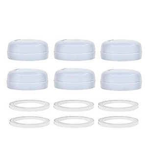 Maymom Solid Lids Aka Travel Caps w/Sealing Ring Compatible with Avent Bottle; Cap Replace Avent Natural Bottle Screw Ring n Sealing Disc; Fit Avent Anti-Colic Polypropylene, Glass Bottle, Avent PP