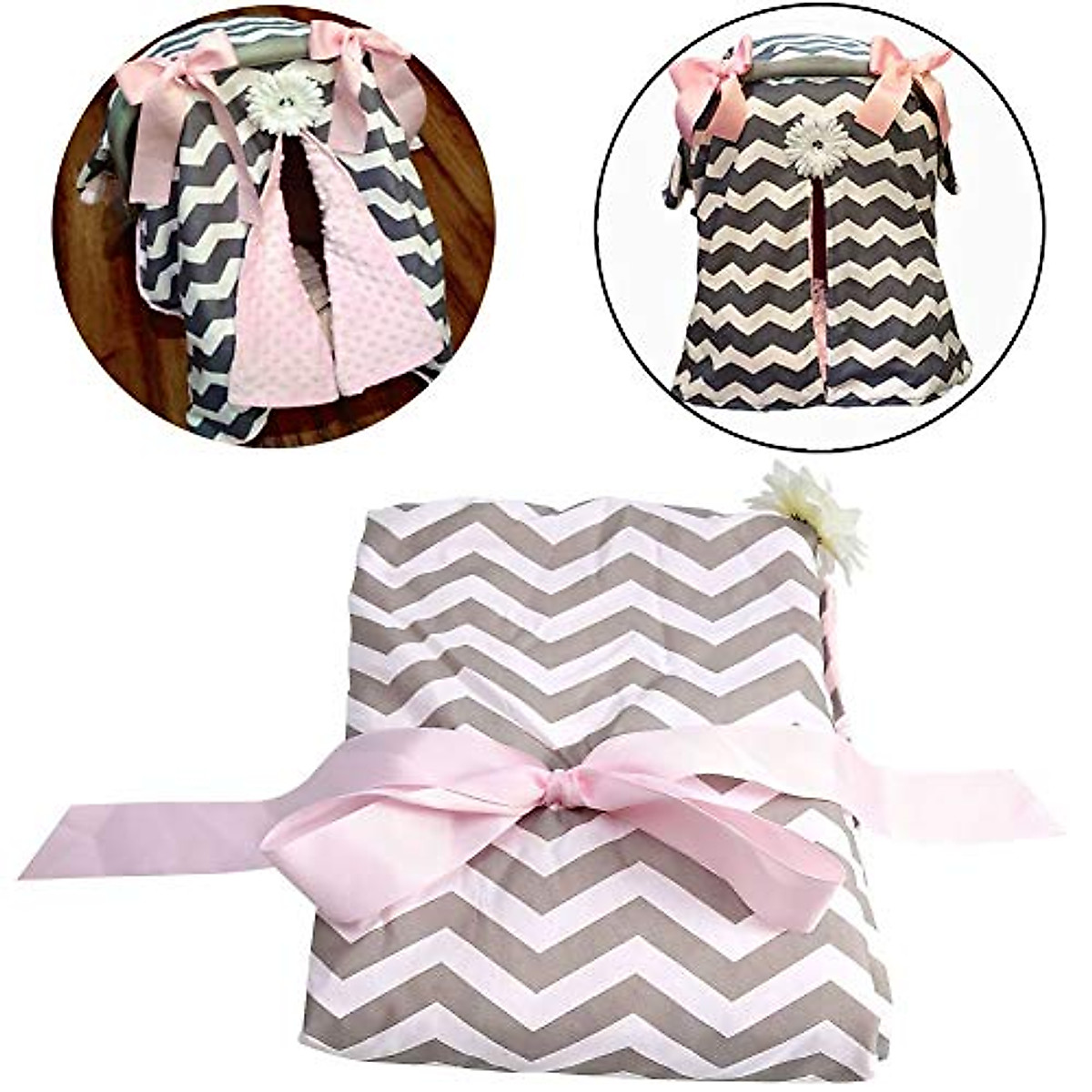 Infant Car Seat Cover Nursing Breastfeeding Scarf Newborn Baby Car Seat Blanket Girls Boys Breathable Windproof Canopy Multi-Purpose Blanket