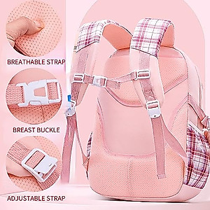 Kawaii Backpack with 18Pcs Accessories Anime Cartoon Anti-Theft Travel Aesthetic New Semester Gifts Bag with Cute Pins (Blue)