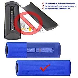 [2 Pack] Silicone Cover Case for Fire TV Stick 4K / Fire TV (3rd Gen) Compatible with All-New 2nd Gen Alexa Voice Remote Control (Red and Blue)