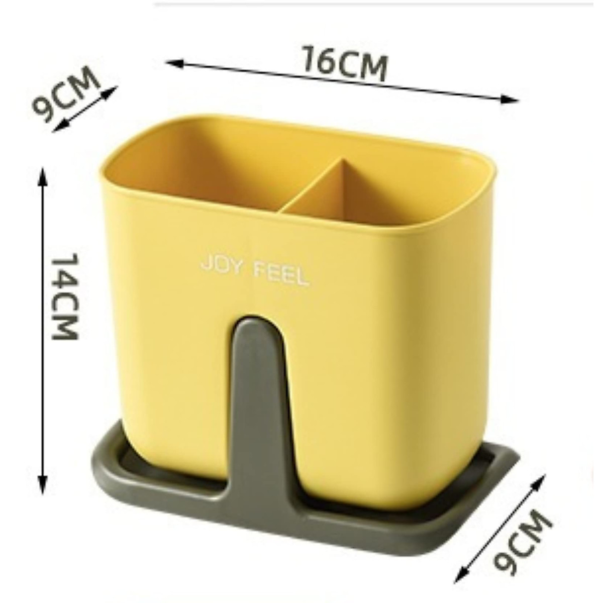 JTJMJTJ Plastic Cutlery Storage Organizer with Draining Tray - Kitchen Cabinet Divided Pantry Basket for Forks, Knives, Spoons (Purple,1 pack)