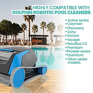 (2 Pack) Replacement Gray Tracks for Maytronics Dolphin Robotic Pool Cleaners with Part Number 9983152-R2 Dolphin Parts