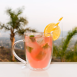 Backyard Bum EXTRA LARGE 20 ounce Premium Coffee Mugs for Men and Women | Double Wall, 20 oz. Insulated Mugs, Set of 2 | Latte, Tea, Cappuccino | Clear Glass Mugs with Handle PLUS Recipe Ebook