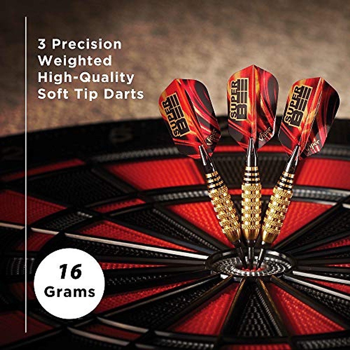 Viper by GLD Products Super Bee Soft Tip Darts: Brass, 16 Grams