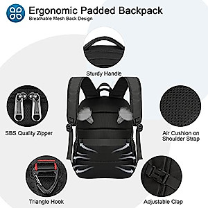 Laptop Backpack for Men Women 17 Inch Waterproof Travel Backpack Durable Laptop Backpack with USB Charging Port,Black