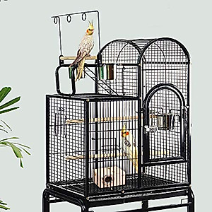 Parakeet Nesting Box, Bird Nest Breeding Box Cage Wood House for Finch Lovebirds Cockatiel Budgie Conure Parrot (M:9.8"×5.1"×5.3")
