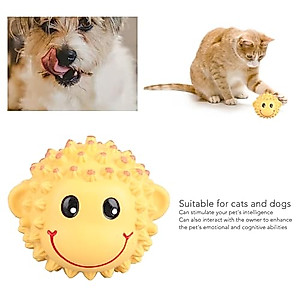JOROBURO Pet Chewing Ball, Bite Resistant Teeth Cleaning Interactive Animal Shape Cat Dog Chew Toy, Latex Dog Chewing Enrichment Toys Puppy Teething Chew Toy for Dogs