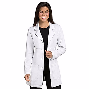 Med Couture Women’s White Professional Lab Coat, 33 Inch, Small