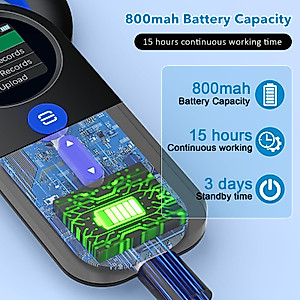 Symcode Bluetooth Pet Microchip Reader Wireless RFID Animal Chip ID Reader Scanner Animal ID Tag Handheld Scanner Animal Tag Reader EMID FDX-B(ISO11784/11785) 134.2KHz/125KHz