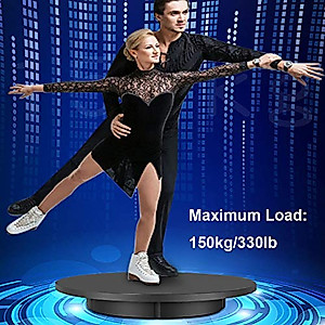 Professional Electric Turntable Motorized Rotating Stand with Remote Control, for Photography, 150kg/330lb Capacity, Automatic Revolving Platform, for 360 Degree Images, Product Display