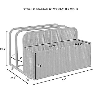 Crosley Furniture CO7303-BR Palm Harbor Outdoor Wicker Rolling Pool Float Caddy, Brown