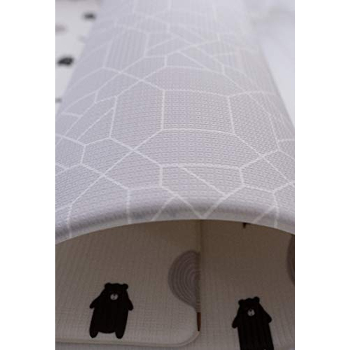 Grace & Maggie Large Baby Play Mat in Forrest Grey - Foam Mat for Baby to Play on Floor, Soft Play Mats for Babies and Toddlers Crawling Infant, Waterproof, Non-Slip, Hypoallergenic Baby Playmat