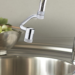 DOITOOL 1080° Swivel Faucet Extender for Bathroom Sink, 2 Water Outlet Modes 1080° Rotatable Faucet Aerator 360° Swivel Faucet Attachment Kitchen Bathroom Faucet Extender Rotating Tap Aerator