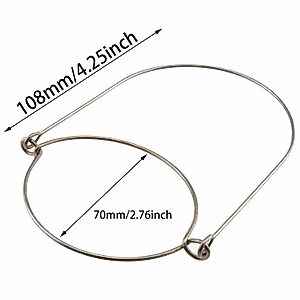 MEETOOT 8PCS Stainless Steel Glass Bottle Handle Jar Wire Hanger Stainless Steel Mason Jar Hangers and Hooks Wire Handles