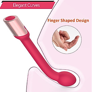 Portable High Frequency Deep Vibrating Massager Electric Rechargeable Handheld Vibrators with 10 Vibration Pleasure Personal Massage for Body Women Female Gifts (Red)