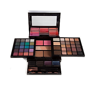 Profusion Cosmetics - Pro Elevation Kit - Starter Makeup Artist Kit Eyeshadows Lip Shades Gel Eyeliners Highlighters Contour Bronzer Brow Powder Eyebrow Wax Eyebrow Highlighter Applicator Brushes