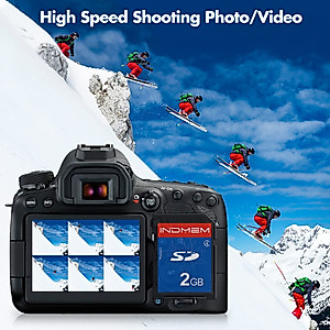 INDMEM SD Card 2GB Class 4 Flash Memory Card 2G SLC Stanard Secure Digital Cards (1PC)